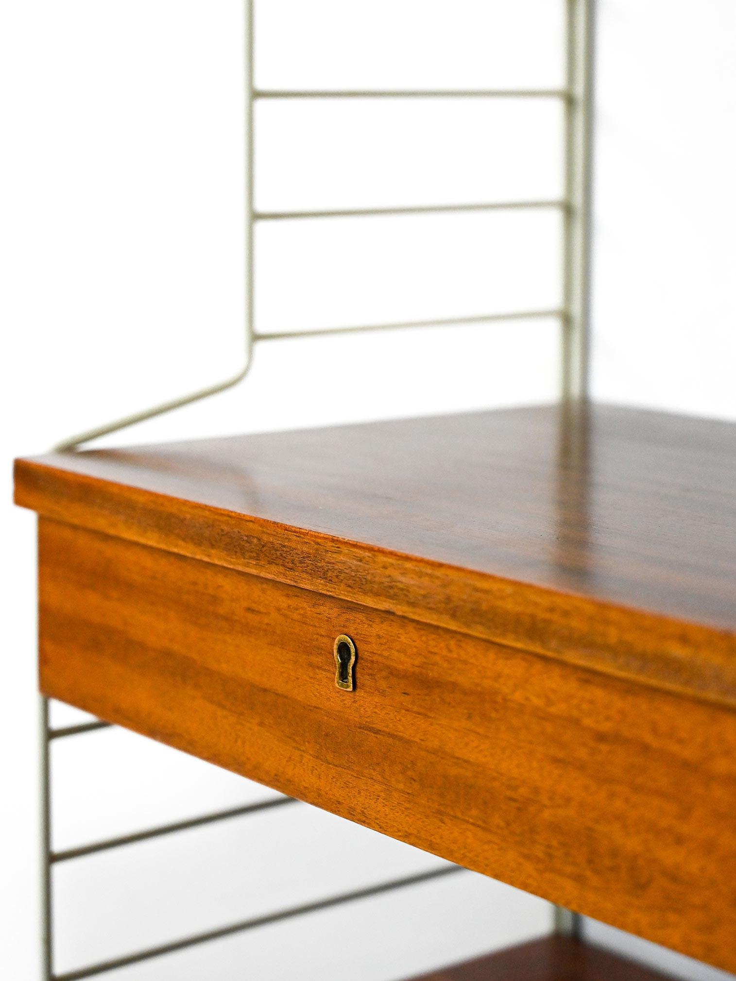 Bookcase with Metal Frame 'String' at 1stDibs