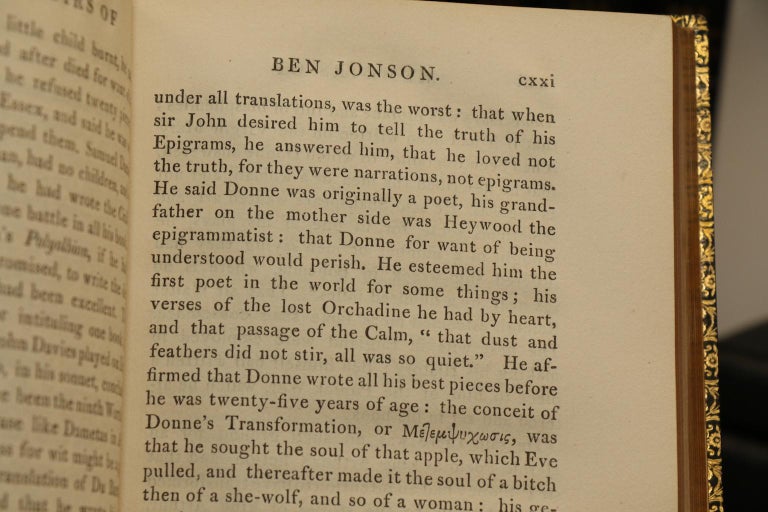 Books, the Works of Ben Johnson Complete Set at 1stDibs