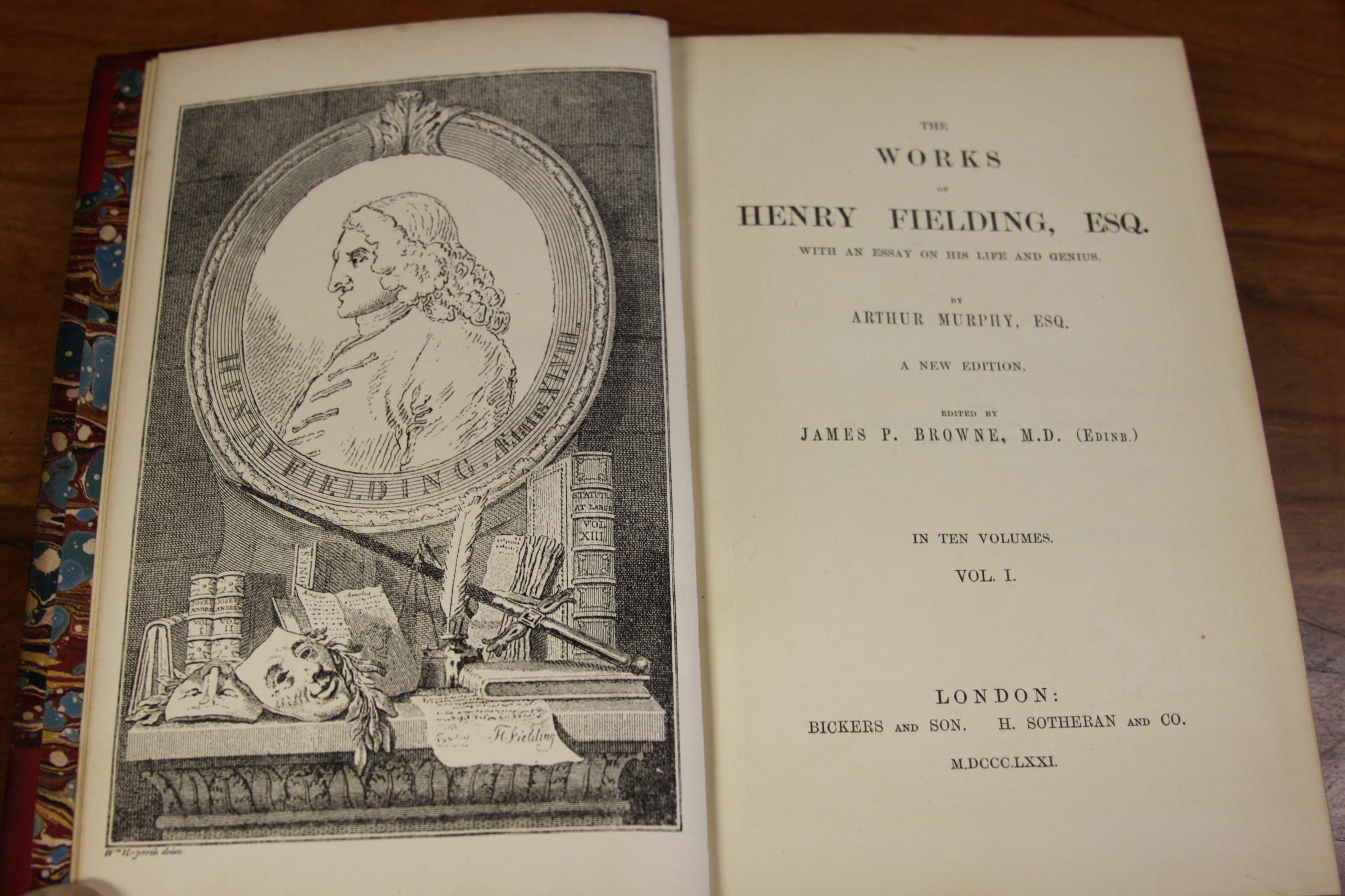 Books, The Works of Henry Fielding, Leather Bound and Antique ...