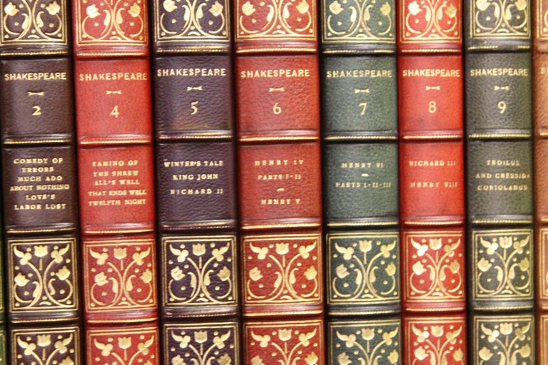 Books, The Works of William Shakespeare, Antique Leather-Bound ...