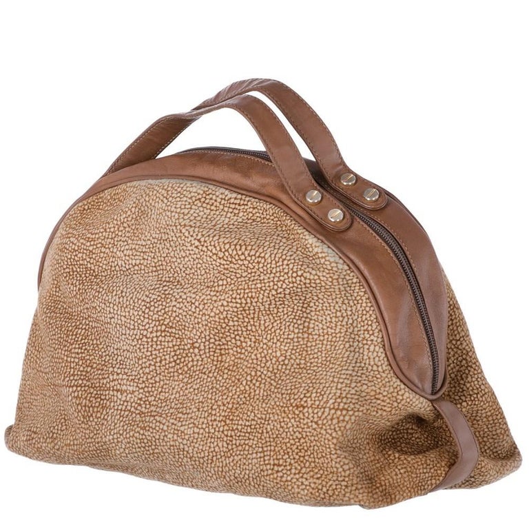 Borbonese Vintage classic OP printed 90s handbag For Sale at 1stDibs