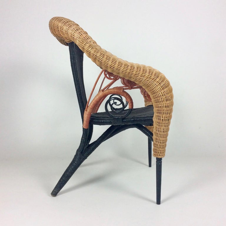 Borek Sipek Rattan Armchairs Prorok Model for Driade, 1988, Italy at ...