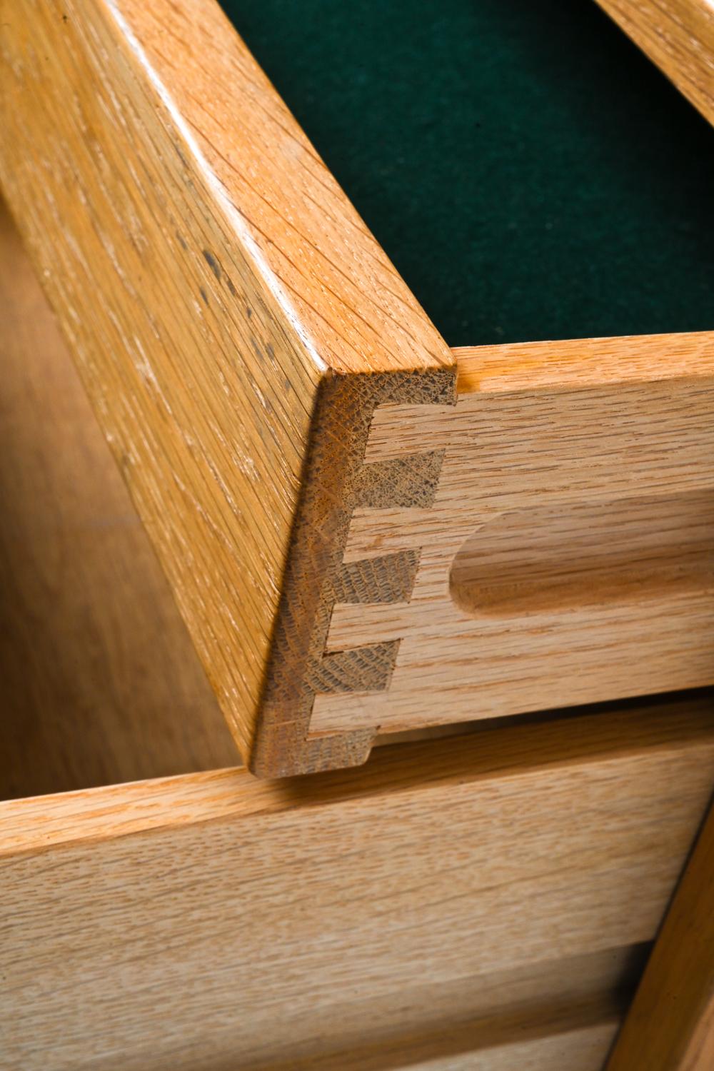 Borge Mogensen Oak bookcase with Cabinet Doors and 8 Drawers For Sale ...