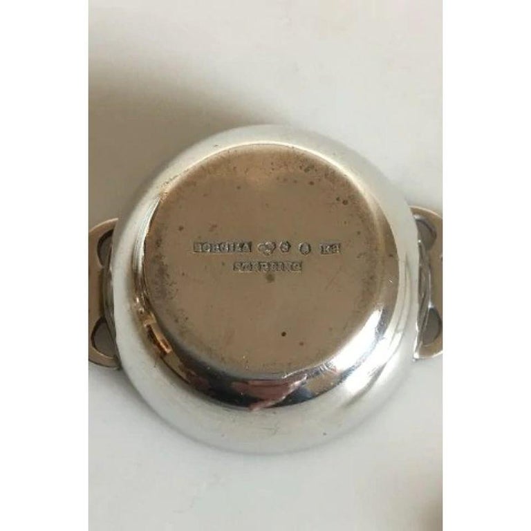 Borgila, Swedish Sterling Silver, Salt Dish with Spoon For Sale at 1stDibs