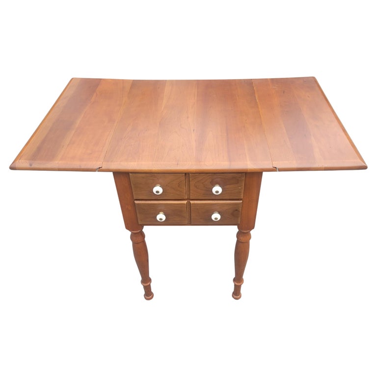 Boring Furniture Victorian Cherry Drop-Leaf Pembroke Tables, a Pair For ...