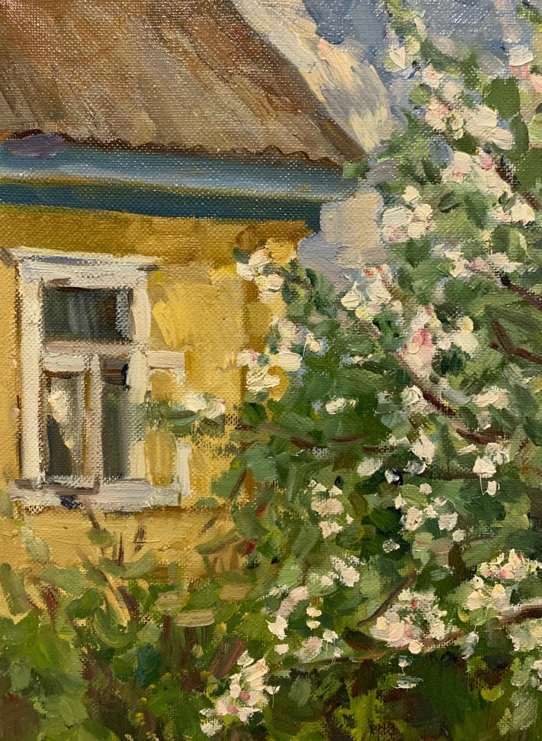 Boris LAVRENKO - "Apple tree in bloom" Oil cm. 55 x 70 oil 1996 For ...