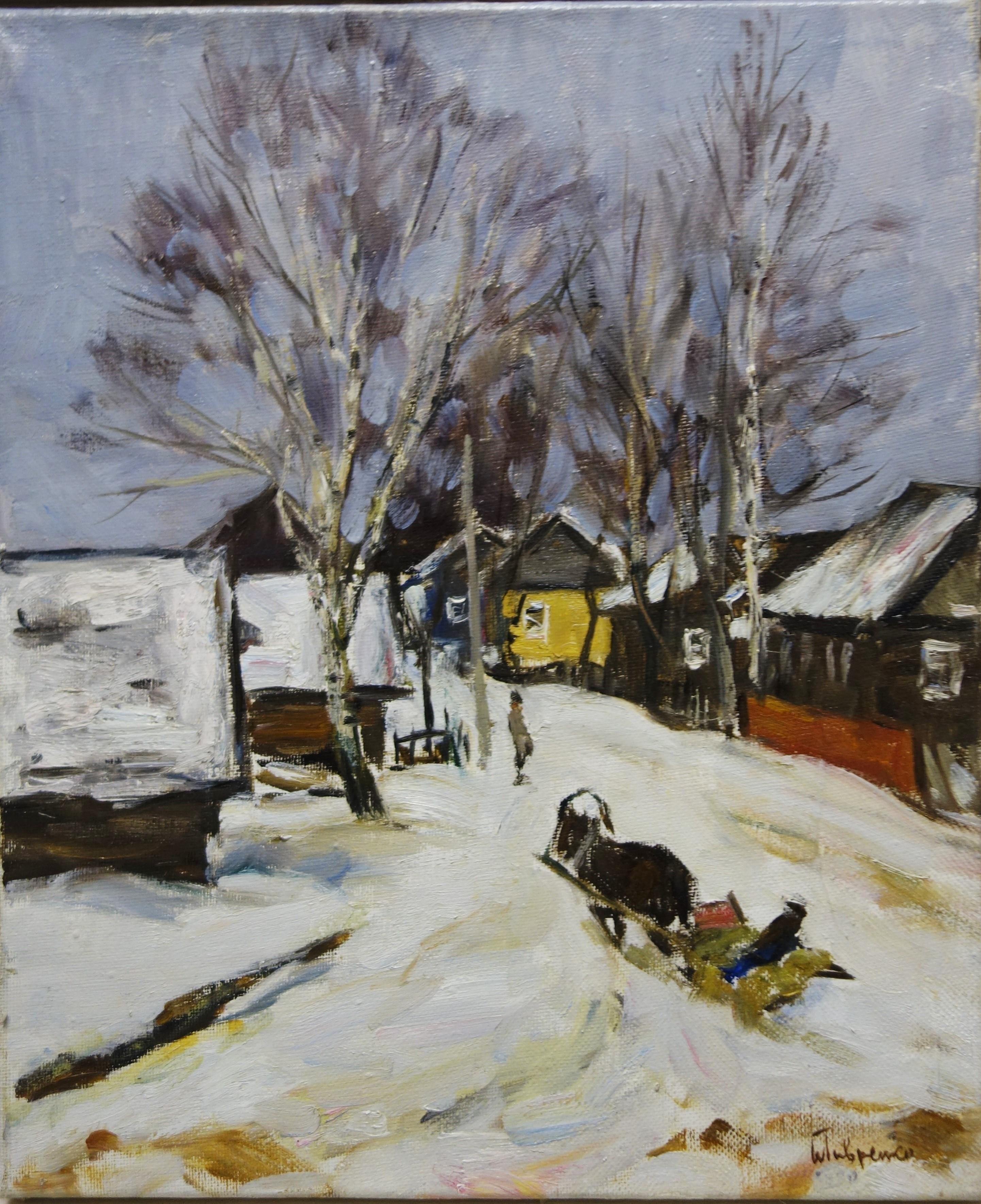 Boris LAVRENKO - "Apple tree in bloom" Oil cm. 55 x 70 oil 1996 For ...