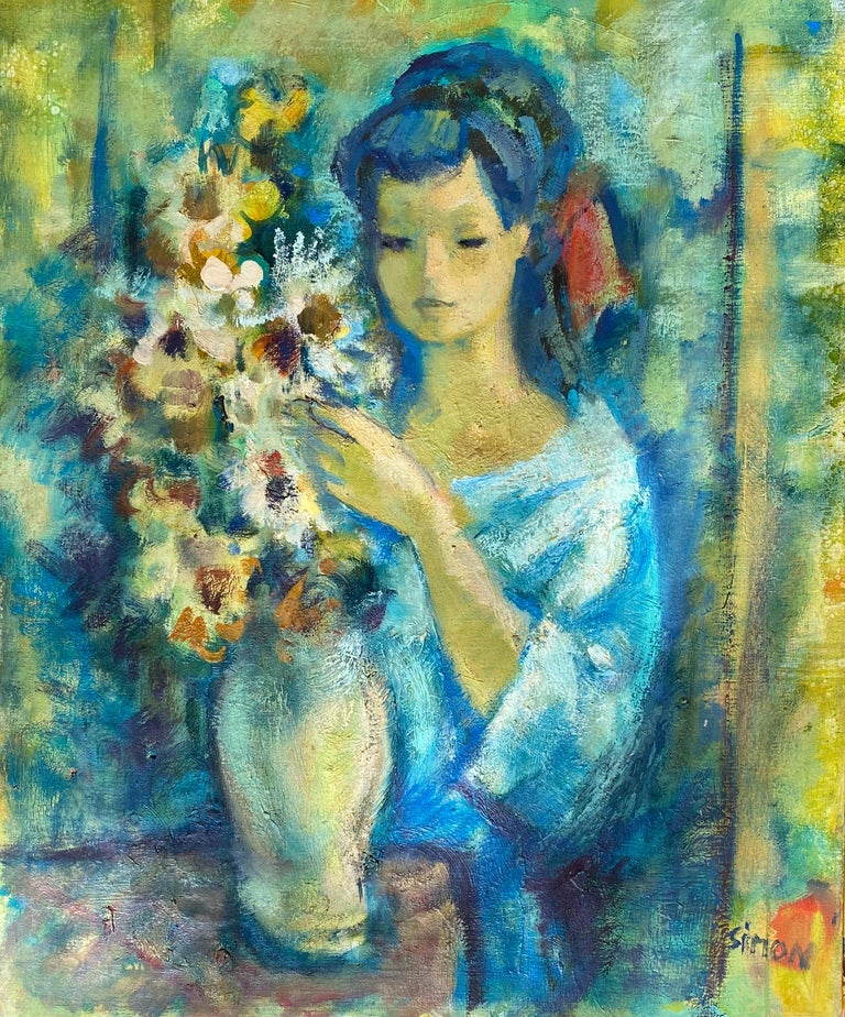 Boris Simon - “Girl with Bouquet” For Sale at 1stDibs