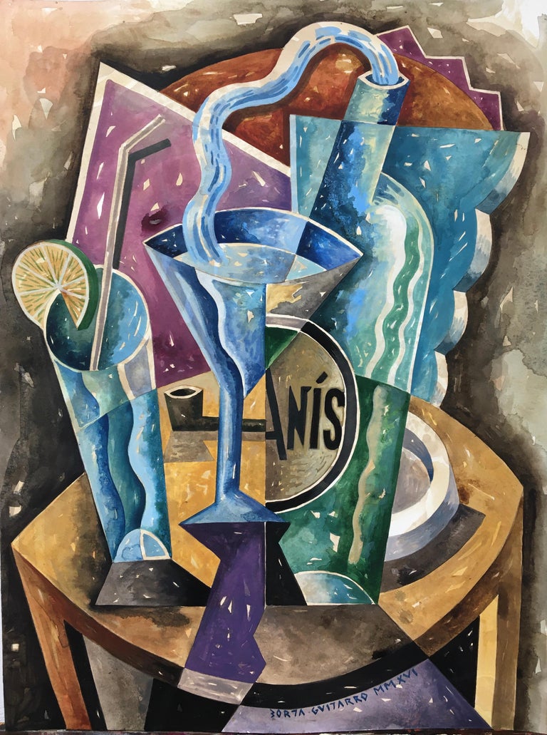 Borja Guijarro - Anis - original abstract mixed media art painting ...