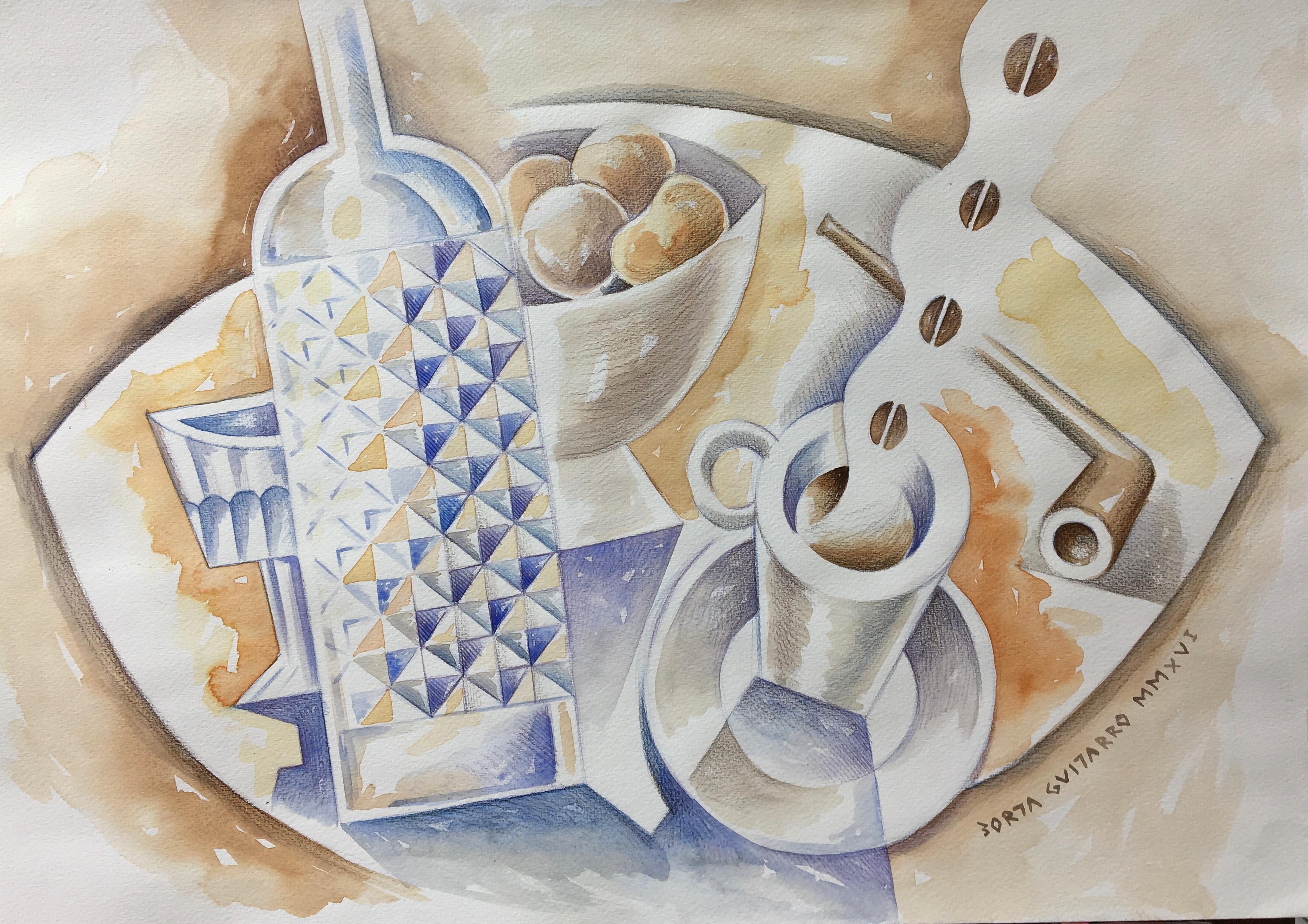 Borja Guijarro - Pastis - abstract still life artwork modern ...