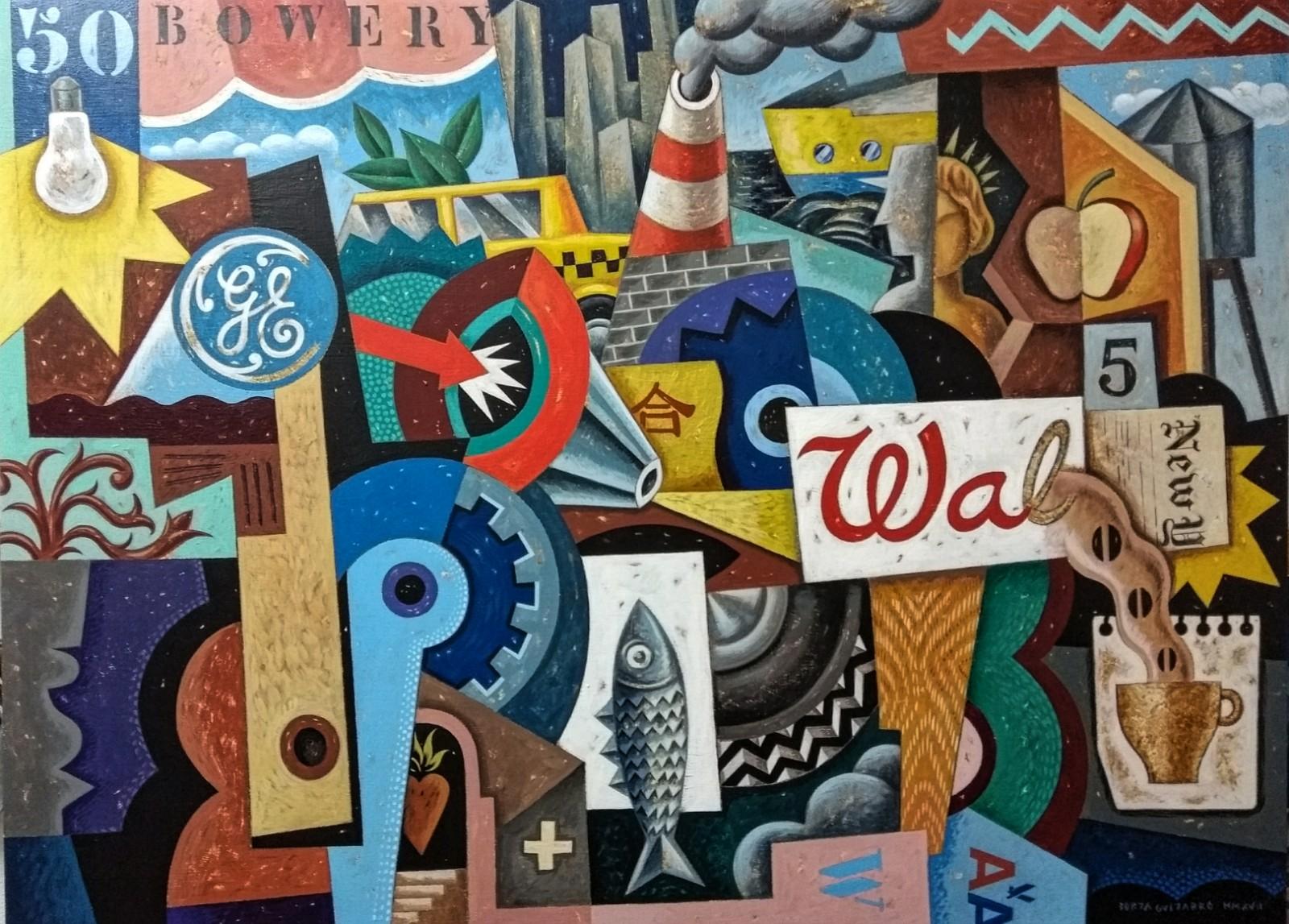 Borja Guijarro - New York - original cubism abstract landscape painting ...