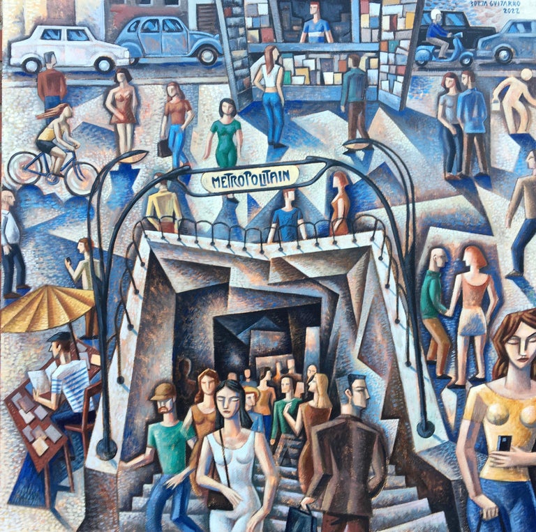 Borja Guijarro - Paris Metro - Parisian contemporary cubist abstract ...