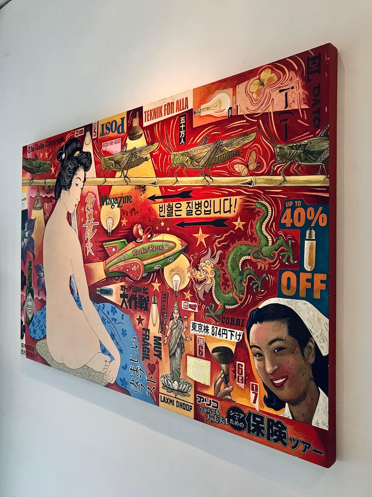Borja Guijarro - Rocket Racer - abstract Asian cultural acrylic ...