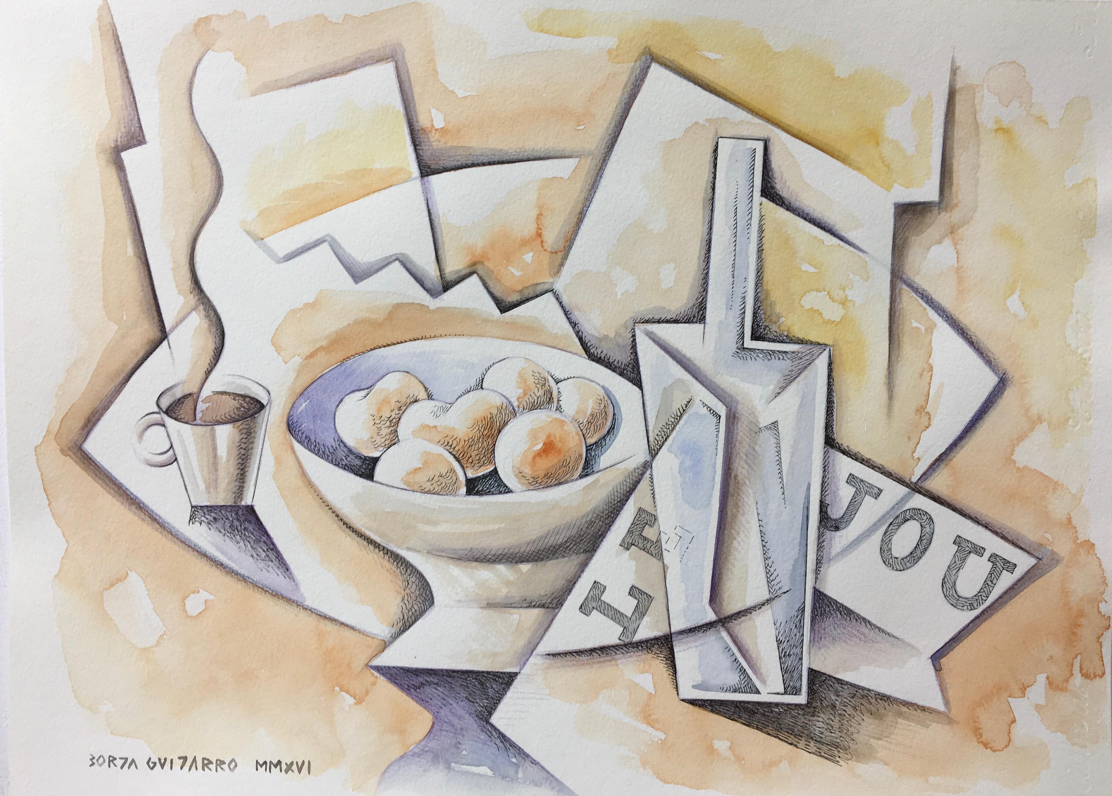 Borja Guijarro - Still Life - original abstract cubism artwork modern ...