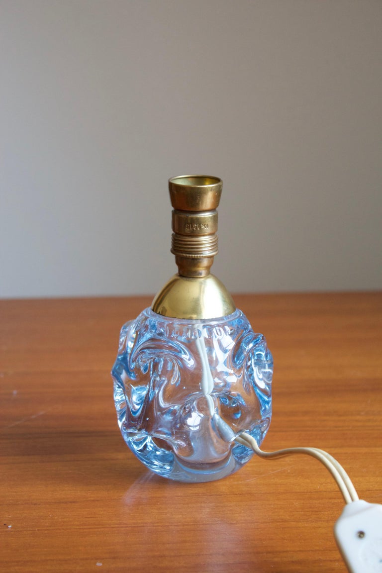 Börne Augustsson, Very Small Table Lamp, Blown Glass, Brass, Åseda ...