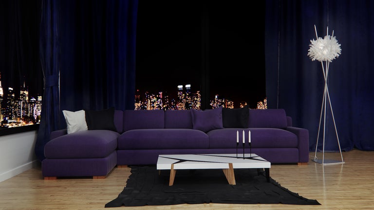 Boro Boro Floor Light, Etched Glass and Stainless Steel Light by Neal ...