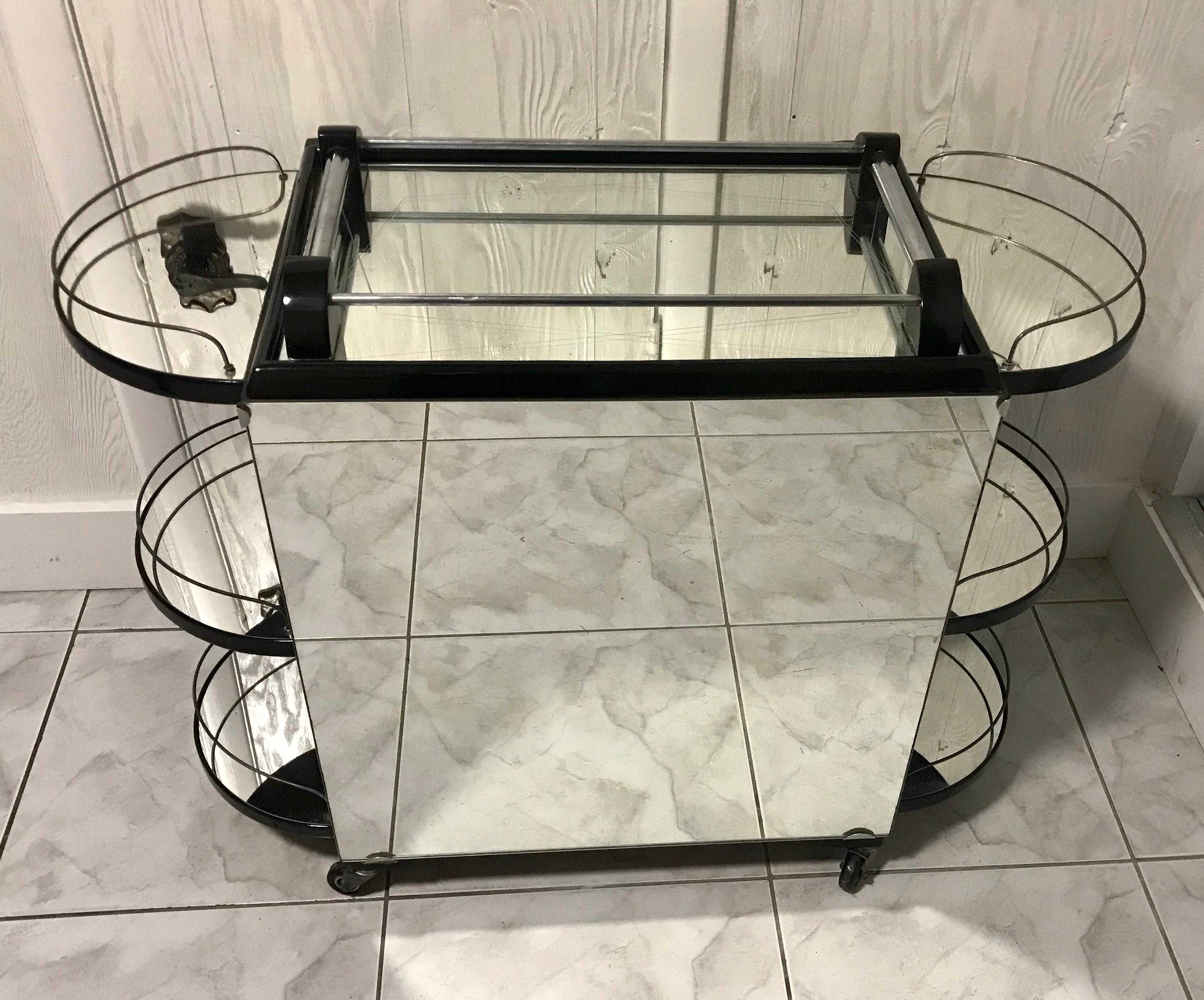 Borraz Dry Bar on Wheels, Ebonized Walnut, France at 1stDibs | bar borraz