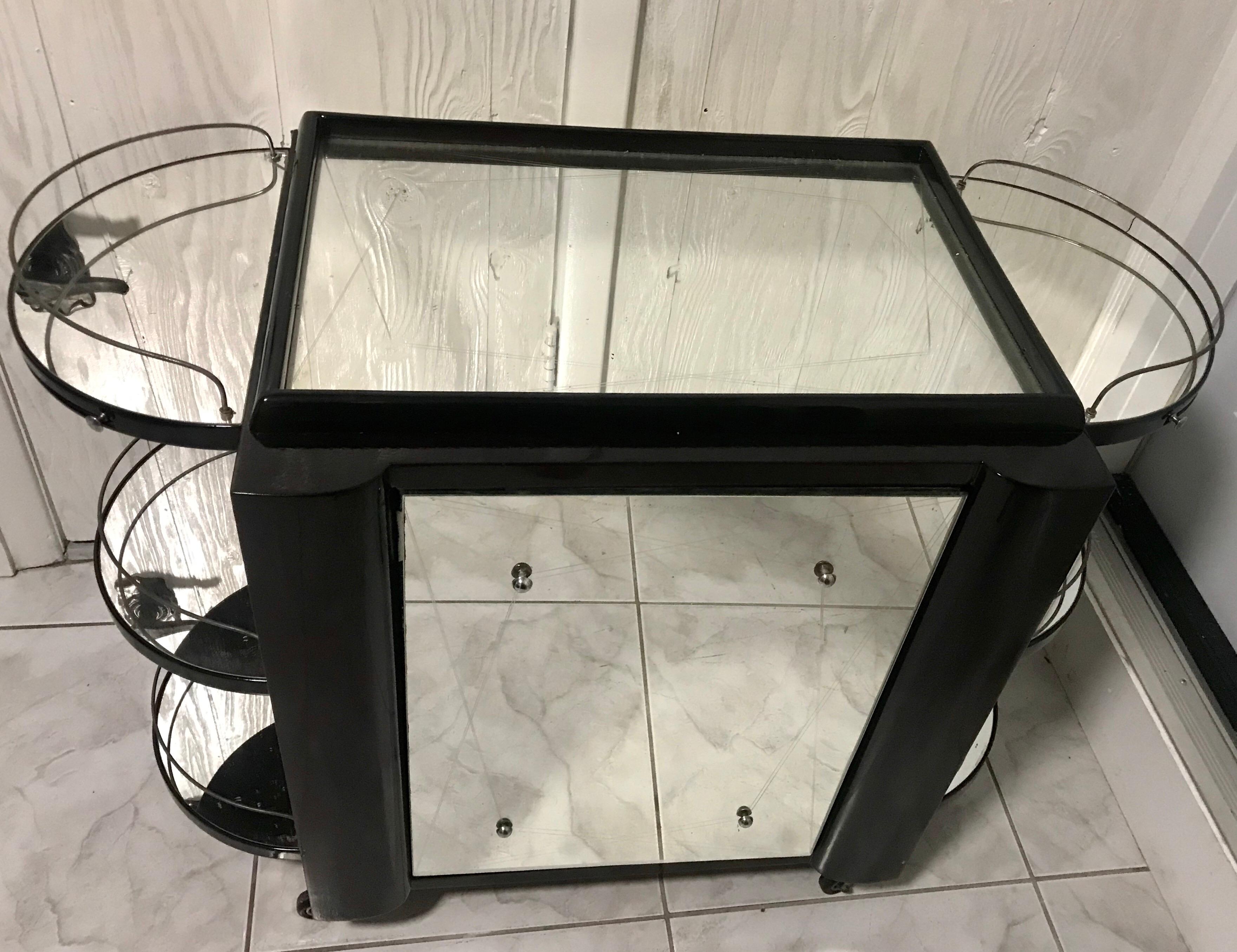 Borraz Dry Bar on Wheels, Ebonized Walnut, France at 1stDibs | bar borraz