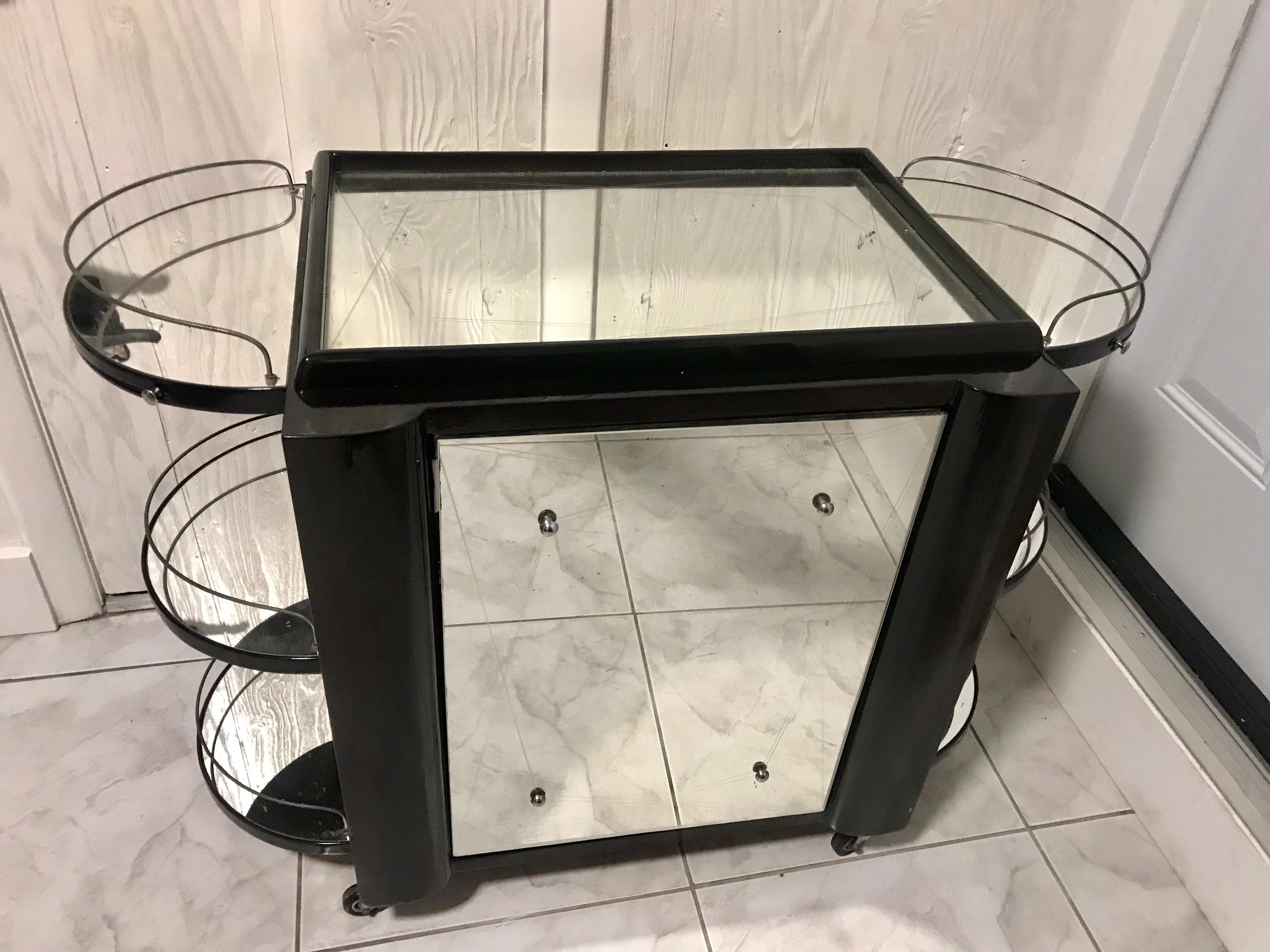 Borraz Dry Bar on Wheels, Ebonized Walnut, France at 1stDibs | bar borraz