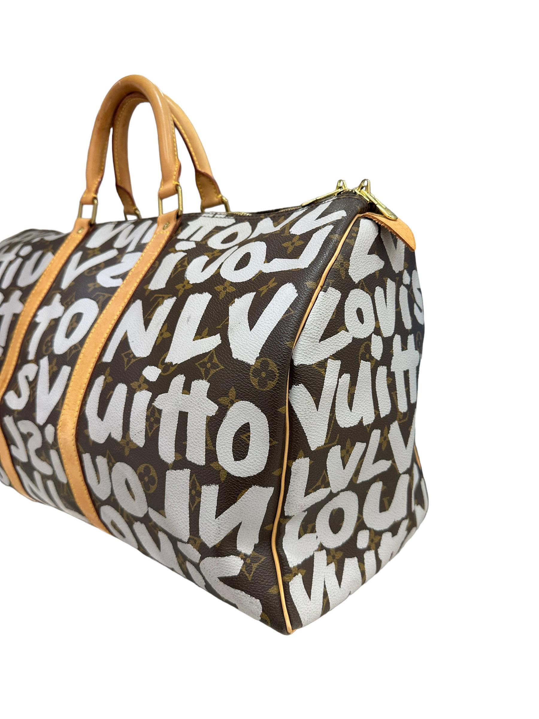 Borsa A Mano Louis Vuitton Keepall 50 Graffiti Stephen Sprouse LE 2001 ...