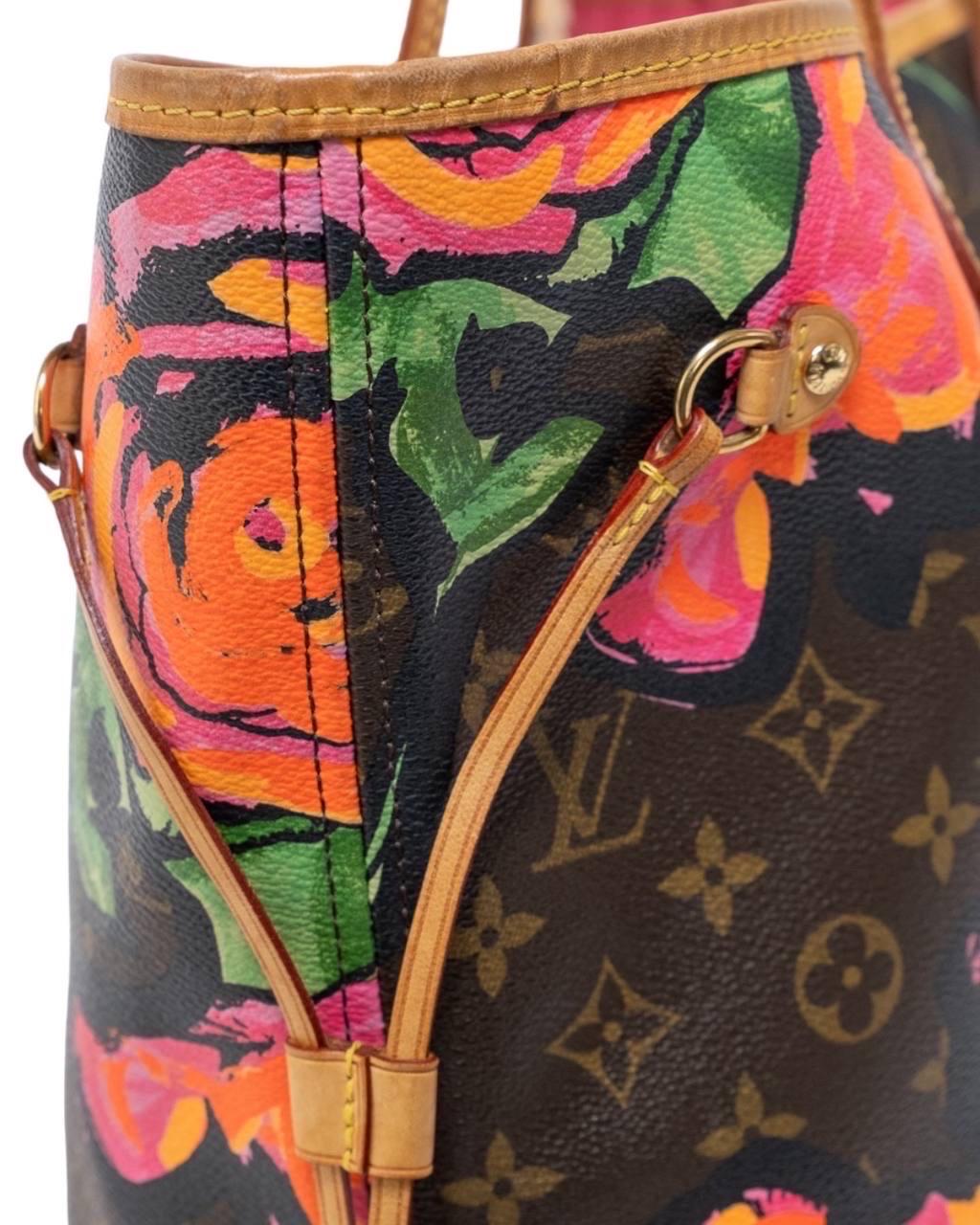 Borsa A Spalla Louis Vuitton x Takashi Murakami Neverfull MM Roses L.E ...