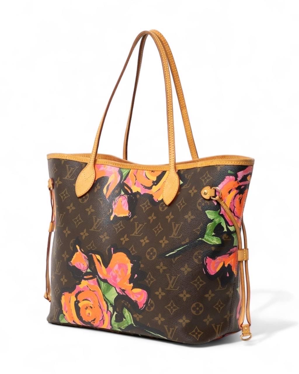 Borsa A Spalla Louis Vuitton x Takashi Murakami Neverfull MM Roses L.E ...
