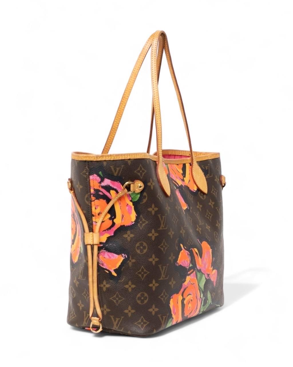Borsa A Spalla Louis Vuitton x Takashi Murakami Neverfull MM Roses L.E ...