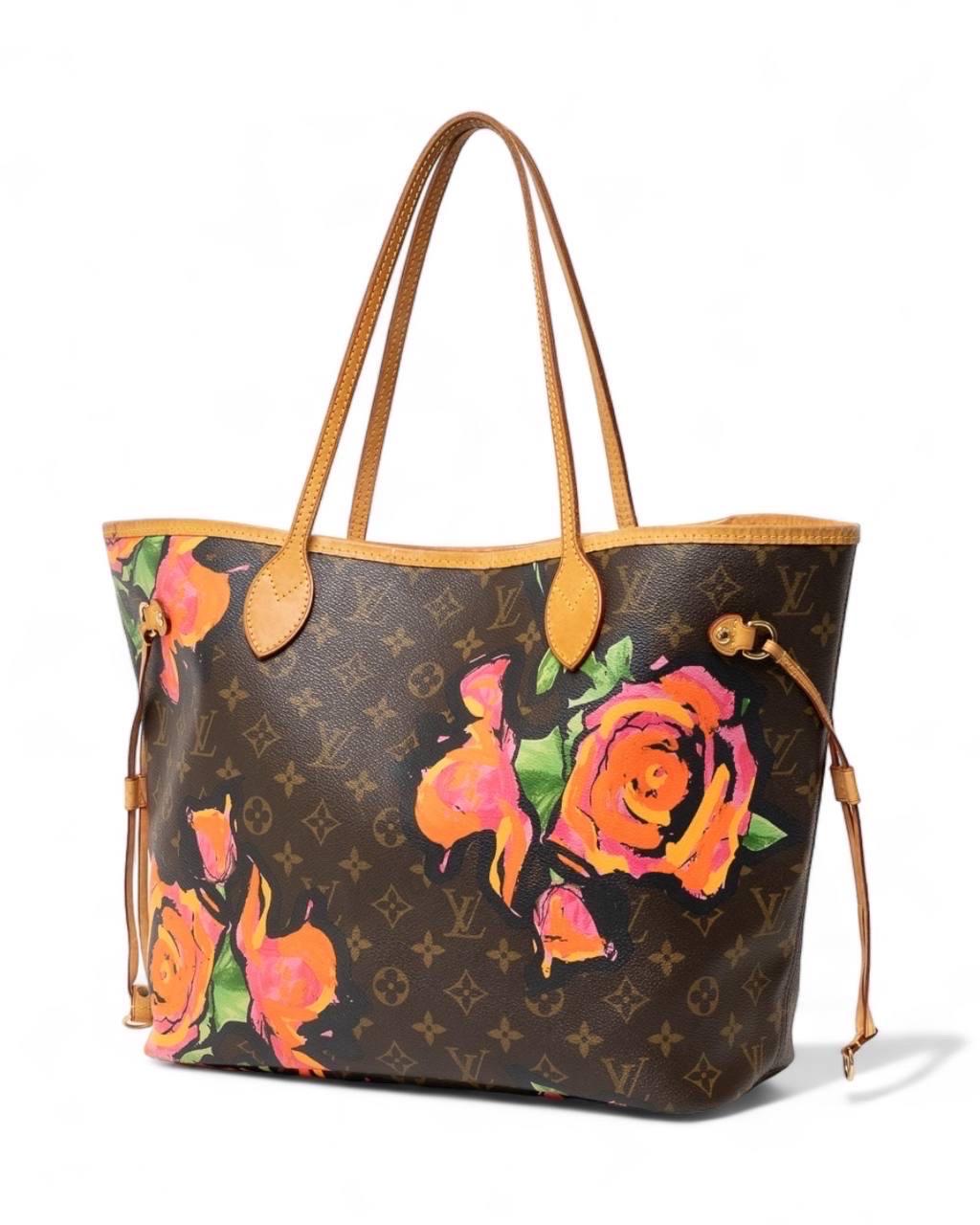 Borsa A Spalla Louis Vuitton x Takashi Murakami Neverfull MM Roses L.E ...