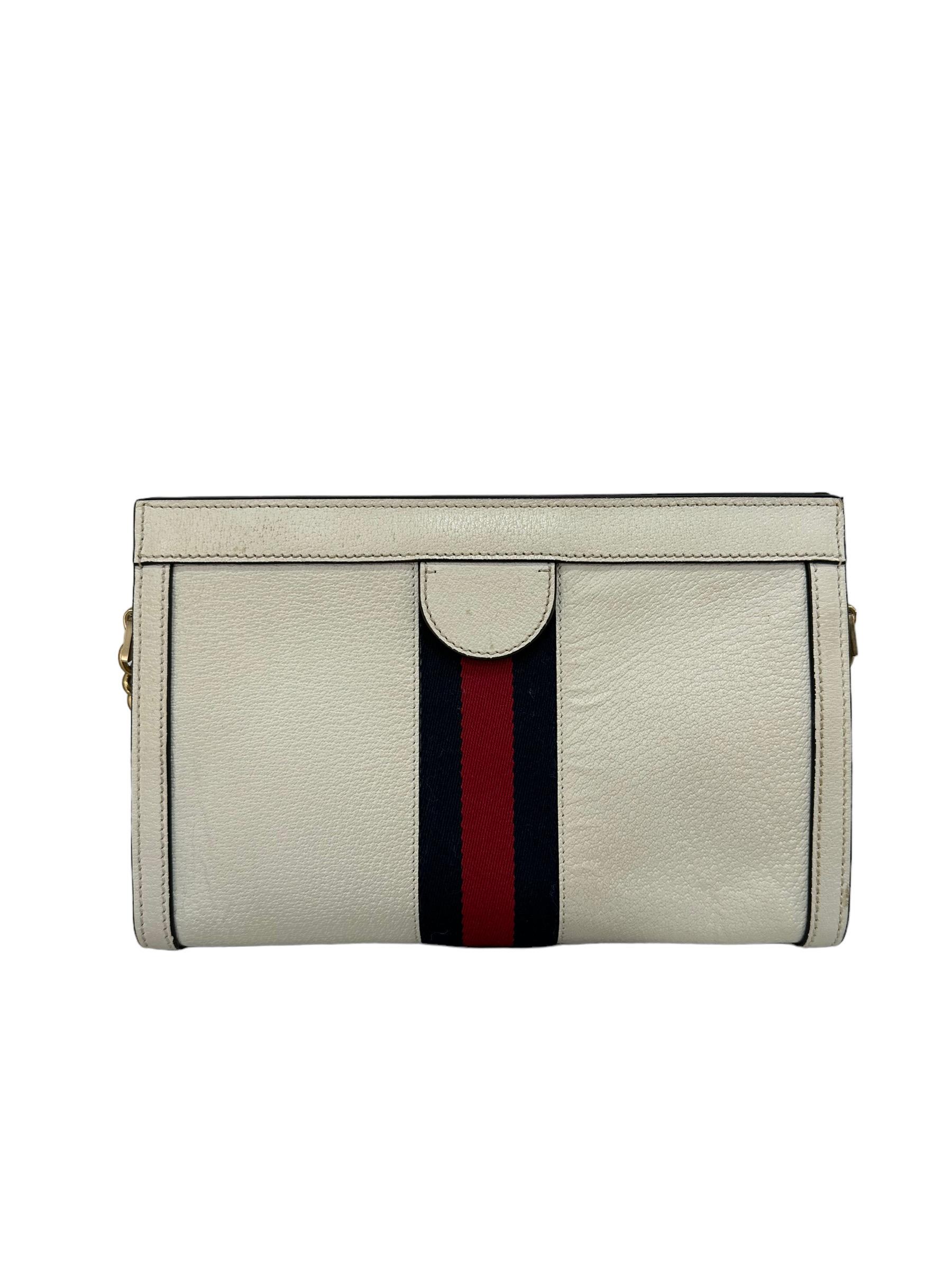 Borsa A Tracolla Gucci Ophidia Chain Bianca For Sale at 1stDibs
