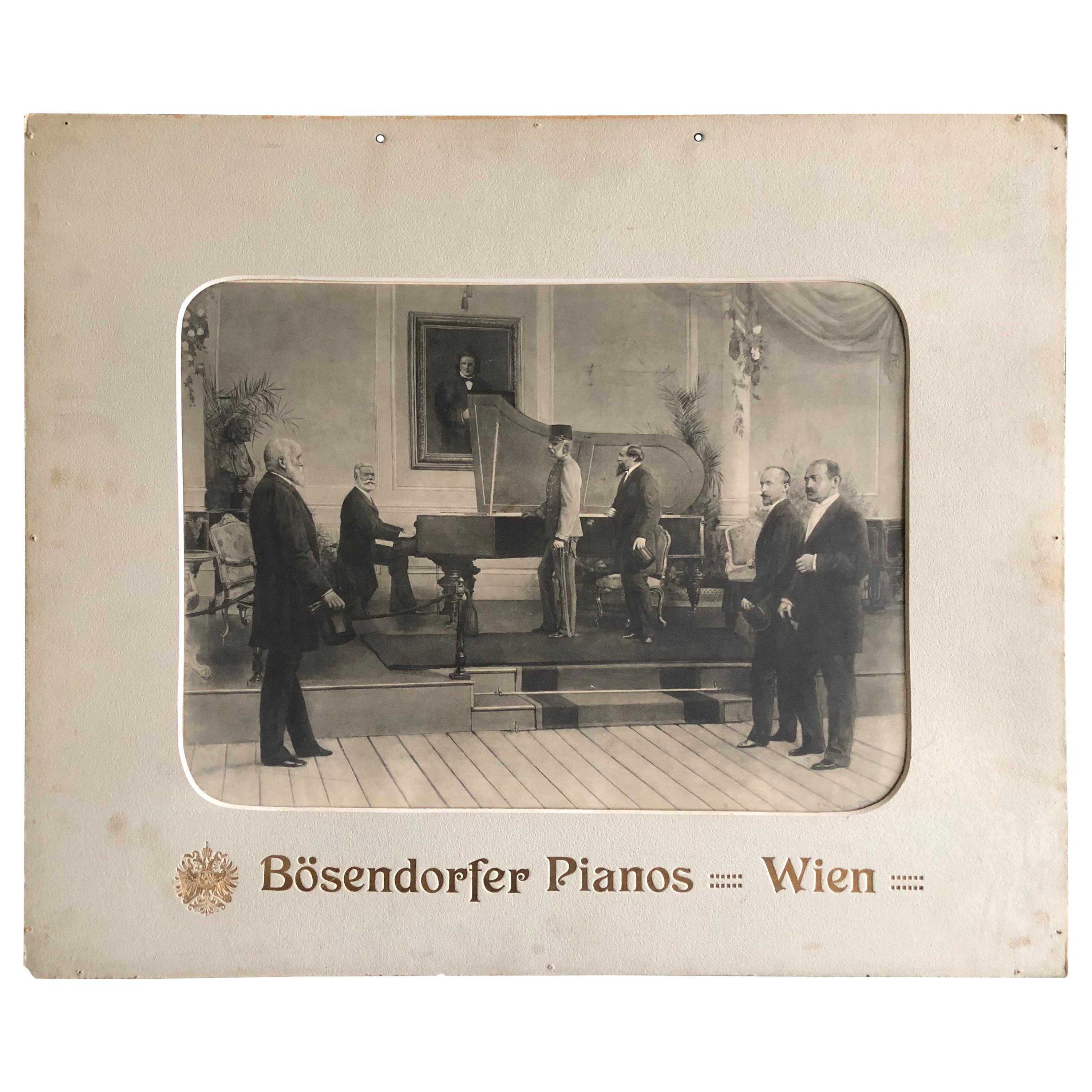 Bosendorfer Grand Piano Poster Advertisement, Lithography Karl Karger ...