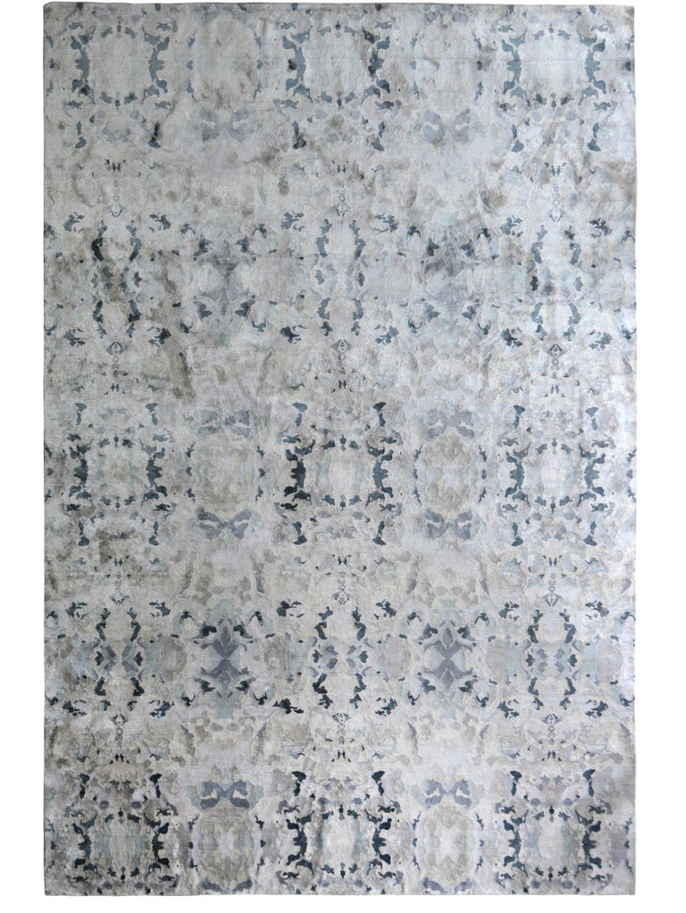 Bosky Toile Midnight Hand-Knotted Rug by Eskayel For Sale at 1stDibs