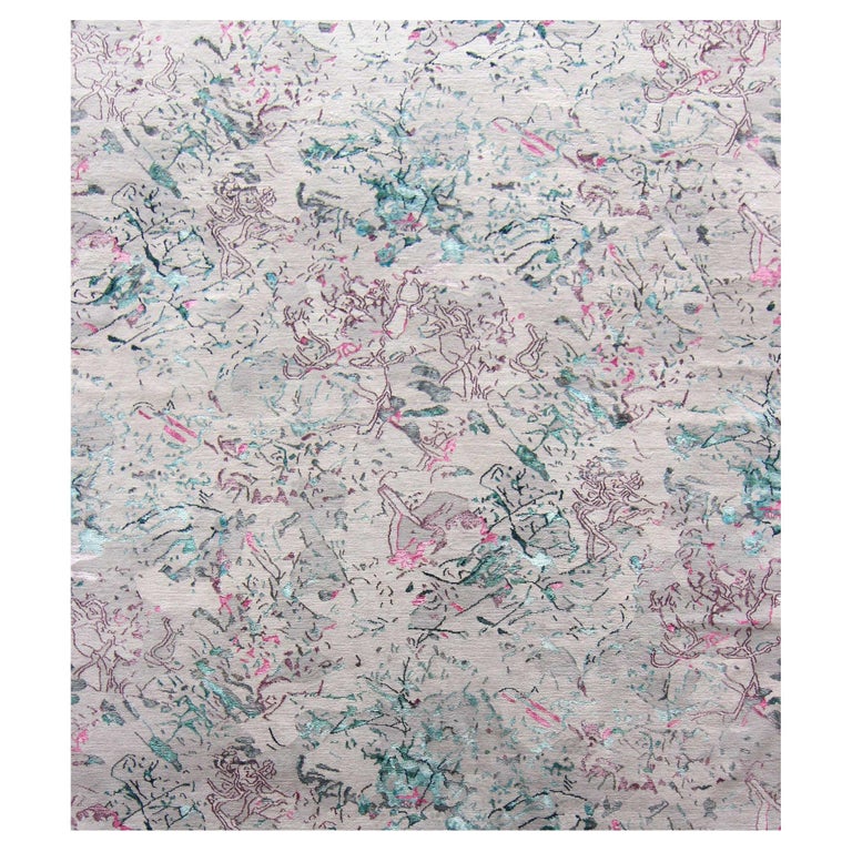 Bosky Toile Spectra Hand-Knotted Rug by Eskayel For Sale at 1stDibs