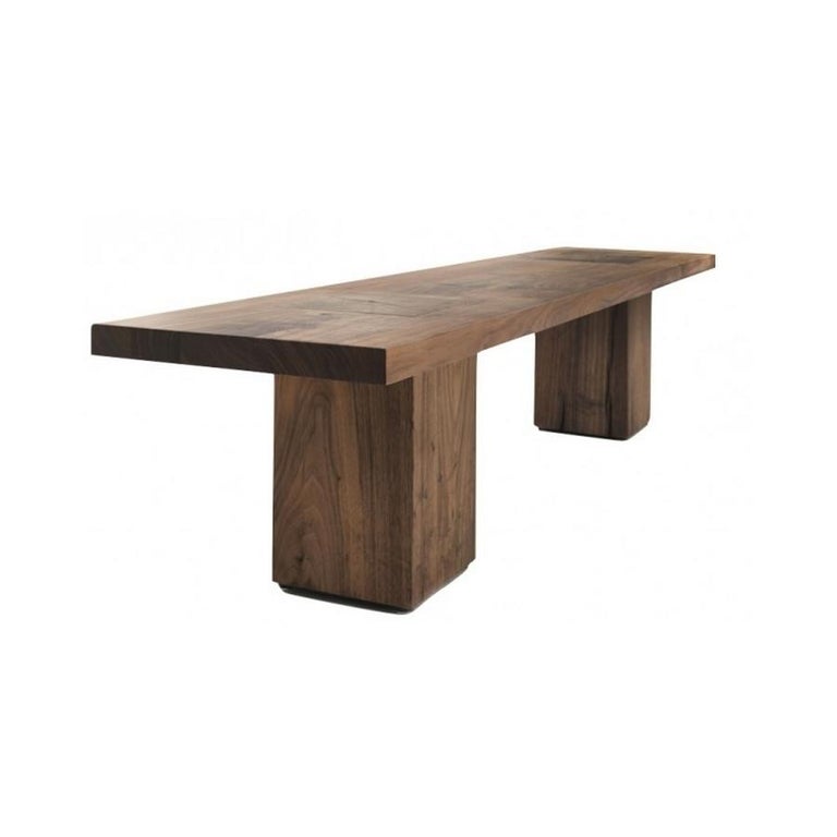 Boss Executive Walnut Bench, Made in Italy For Sale at 1stDibs