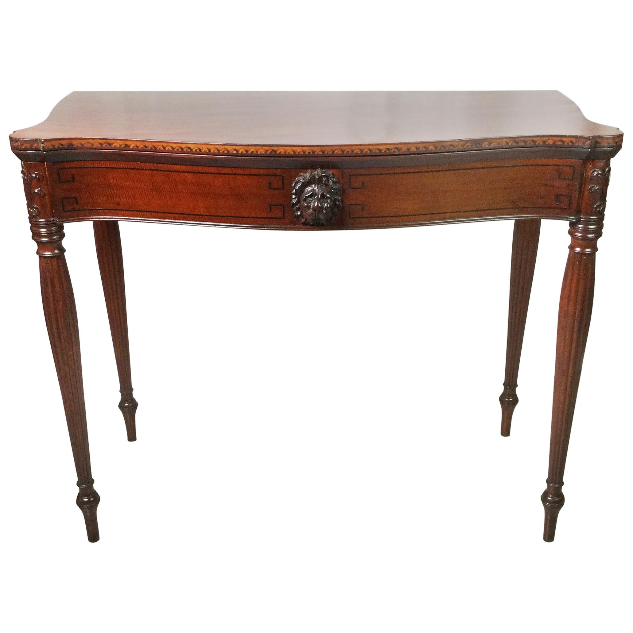 Mahogany Card Table with Five Reeded Legs, NY, Phyfe School, circa 1810 ...