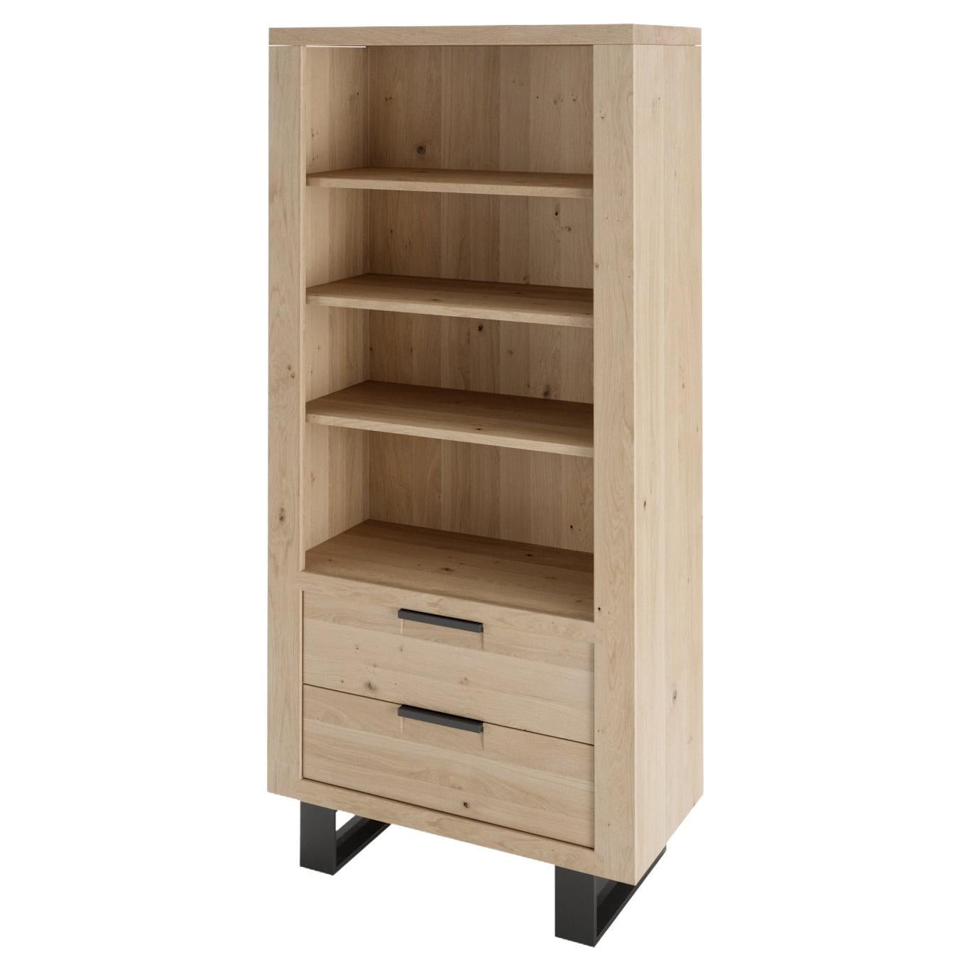 Antique Style Corner Bookcase, Fixed Shelves For Sale at 1stDibs