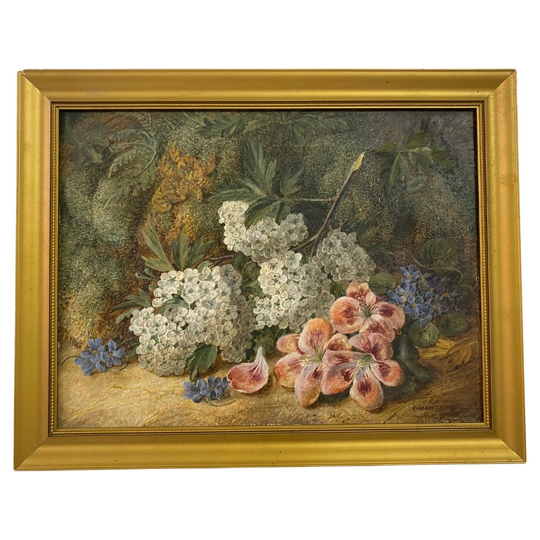 Botanical Still Life Oil On Canvas By Vincent Clare For Sale at 1stDibs