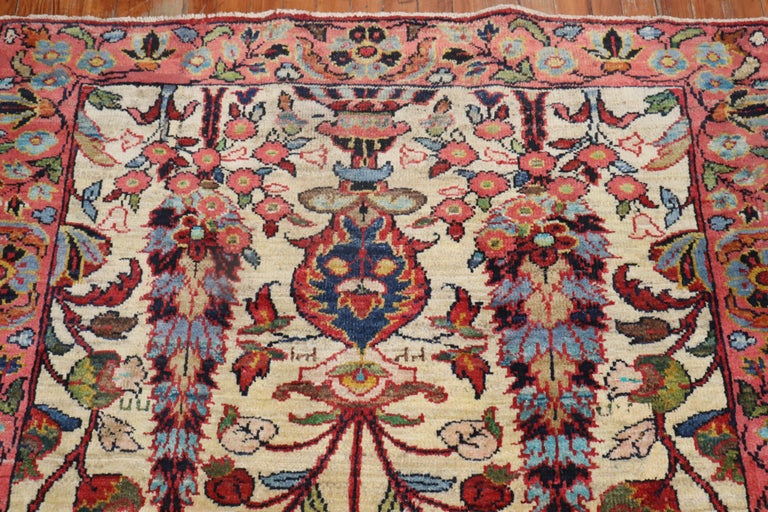 Botanical Vintage Turkish Carpet For Sale at 1stDibs