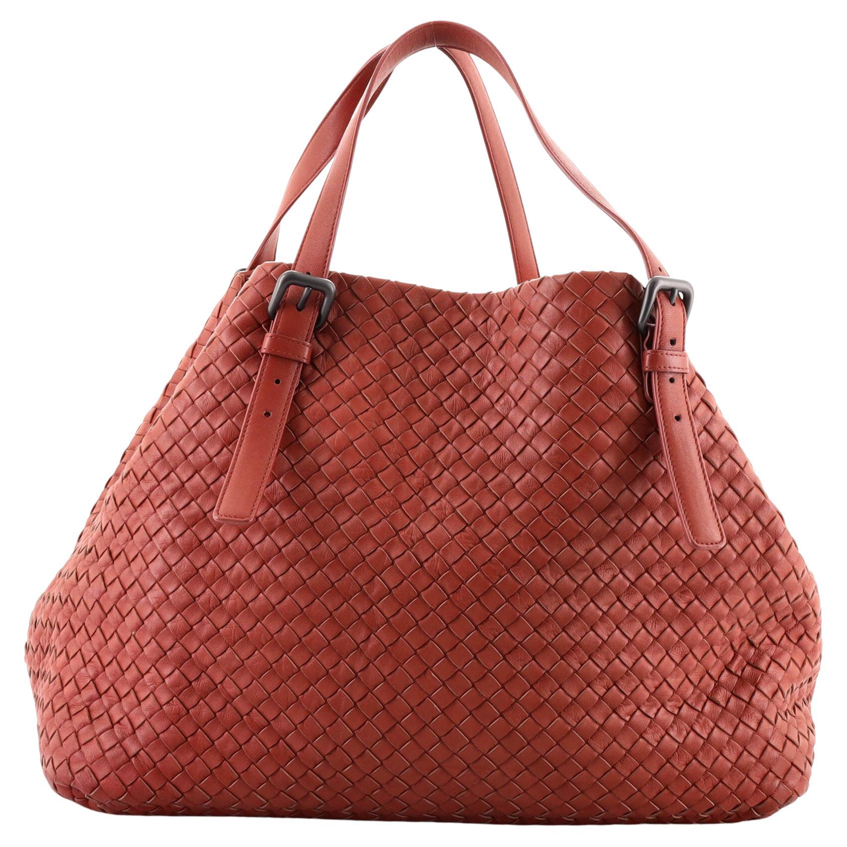 Bottega Veneta Cognac Intrecciato Leather Large Convertible Tote For ...