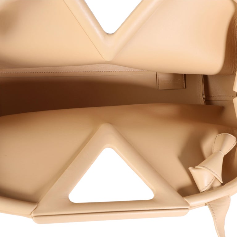 Bottega Veneta Almond Calfskin Leather Medium Point Bag For Sale at 1stDibs