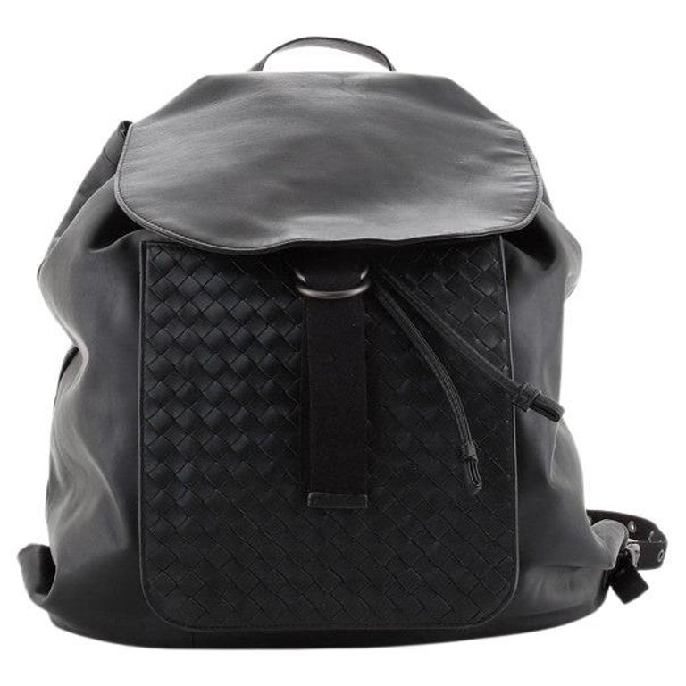 Bottega Veneta Backpack Leather with Intrecciato Large at 1stDibs