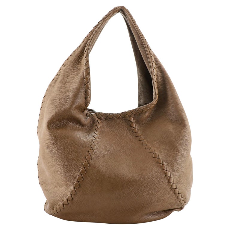 Bottega Veneta Baseball Hobo Leather with Intrecciato Detail Medium For ...