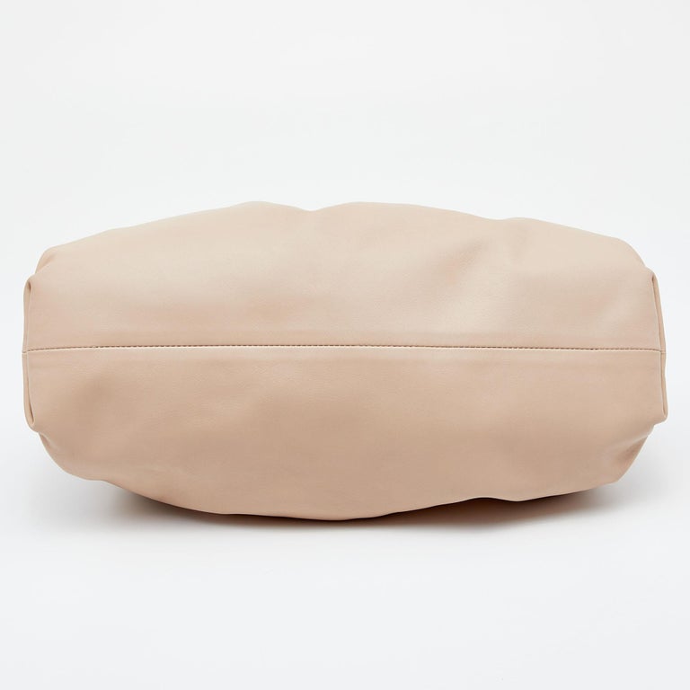 Bottega Veneta Beige Leather Teen Pouch For Sale at 1stDibs