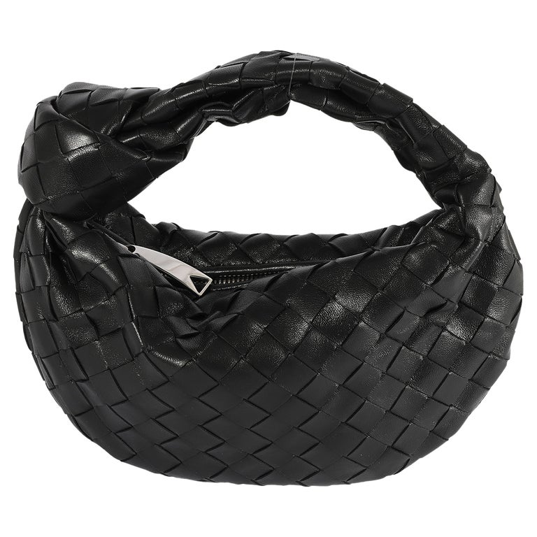 Bottega Veneta Black Intrecciato Leather Mini Jodie For Sale at 1stDibs