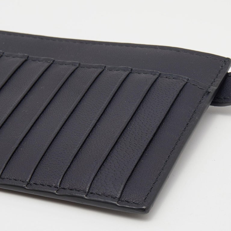 Bottega Veneta Black Leather Intrecciato Cheque Wallet For Sale at 1stDibs