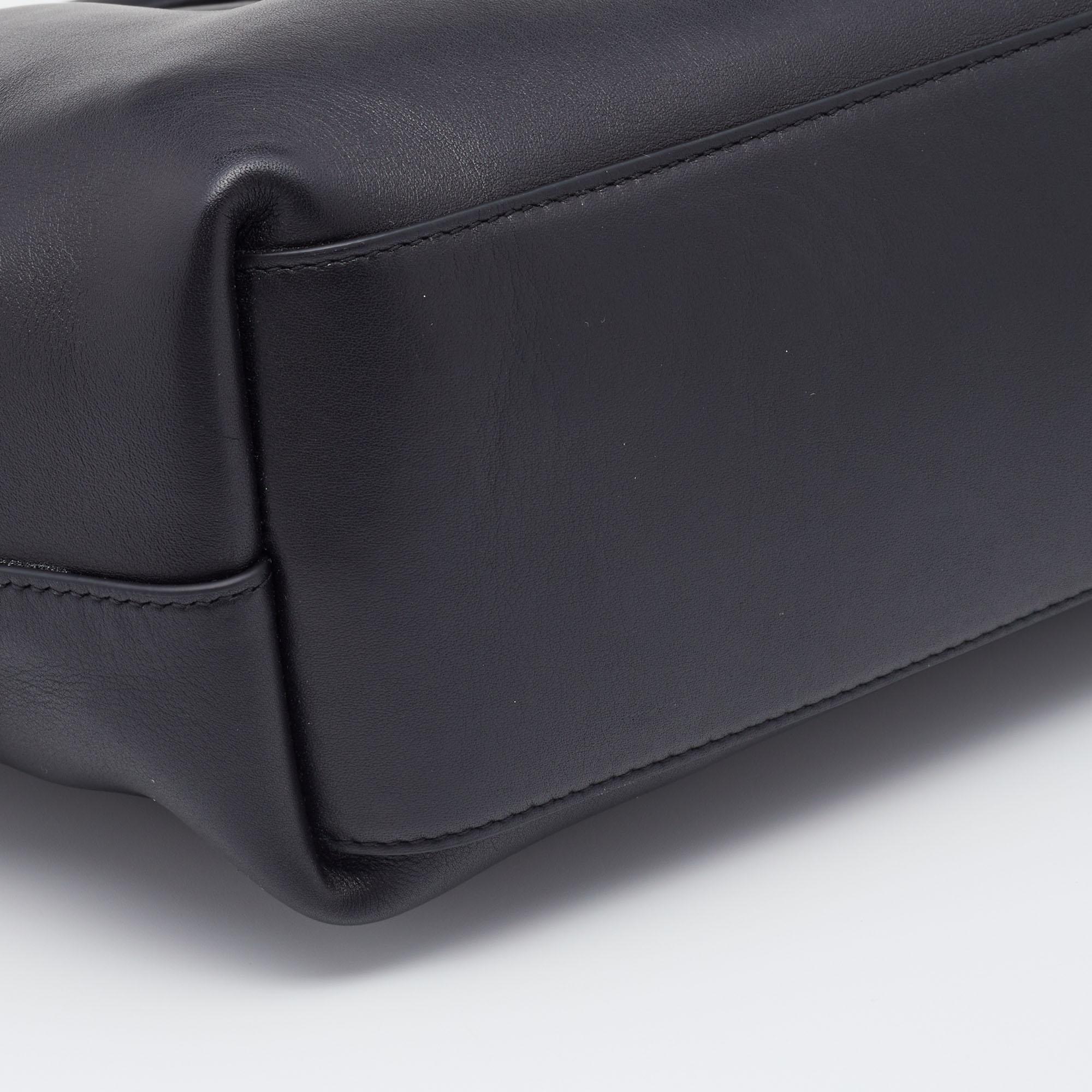 Bottega Veneta Black Leather The Triangle Shoulder Bag at 1stDibs