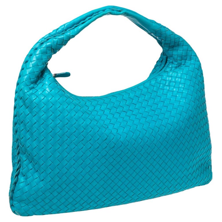 Bottega Veneta Blue Leather Veneta Hobo at 1stDibs
