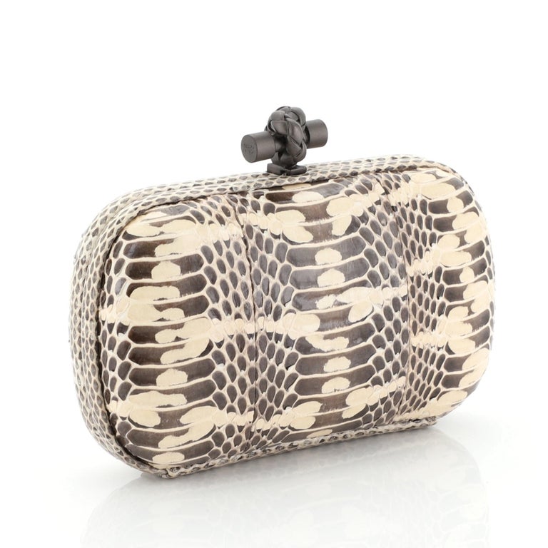 Bottega Veneta Box Knot Clutch Python Small at 1stDibs