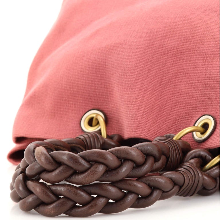 Bottega Veneta Braided Handle Open Tote Bag Canvas with Leather For ...