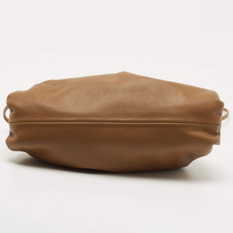 Bottega Veneta Brown Leather Mini Pouch For Sale at 1stDibs