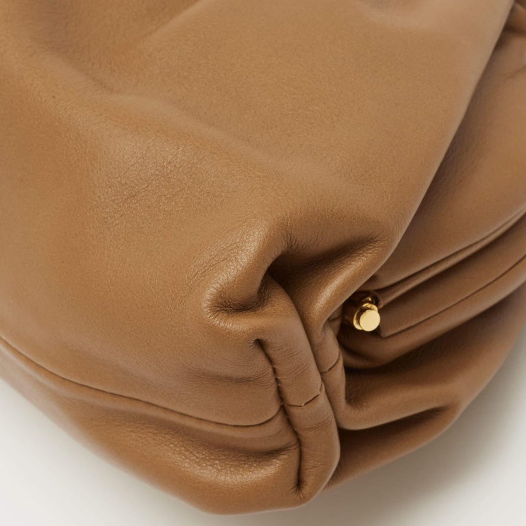 Bottega Veneta Brown Leather Mini Pouch For Sale at 1stDibs